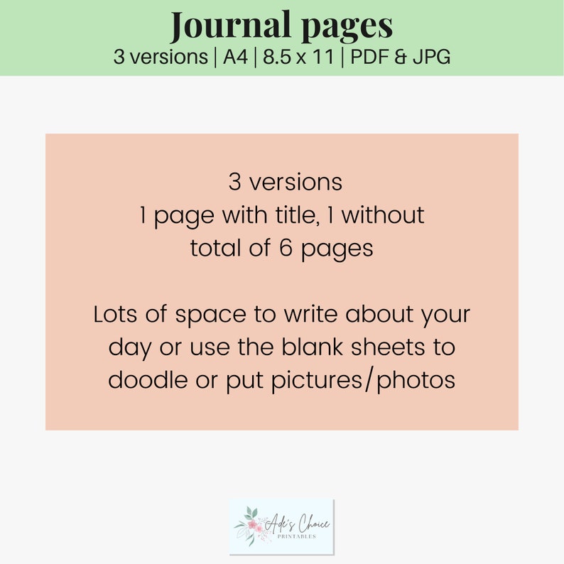 Printable Journal Pages, Lined Journal Pages, Writing Paper Download ...
