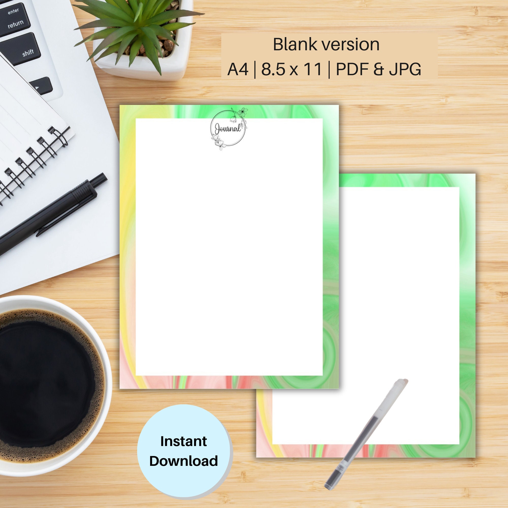 Printable Journal Pages, Lined Journal Pages, Writing Paper Download ...
