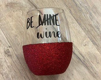 Peek-a-boo Glittered Wine Glass Drink Safely, Drink With a Nurse 20 Oz ...