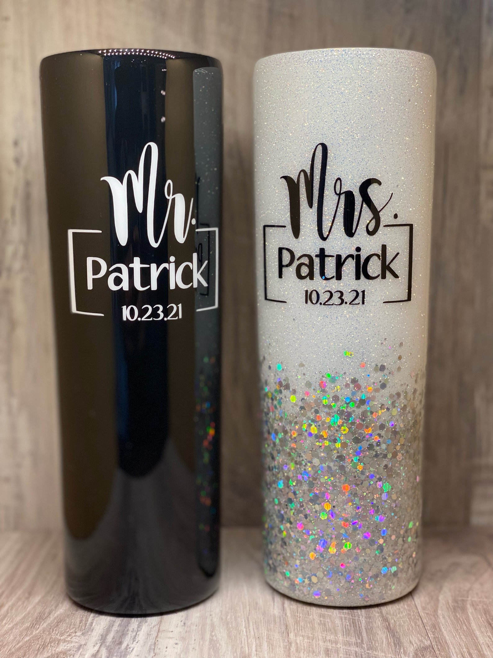 Mr and Mrs Epoxy Tumbler Set Bridal Gifts Newly Wed - Etsy