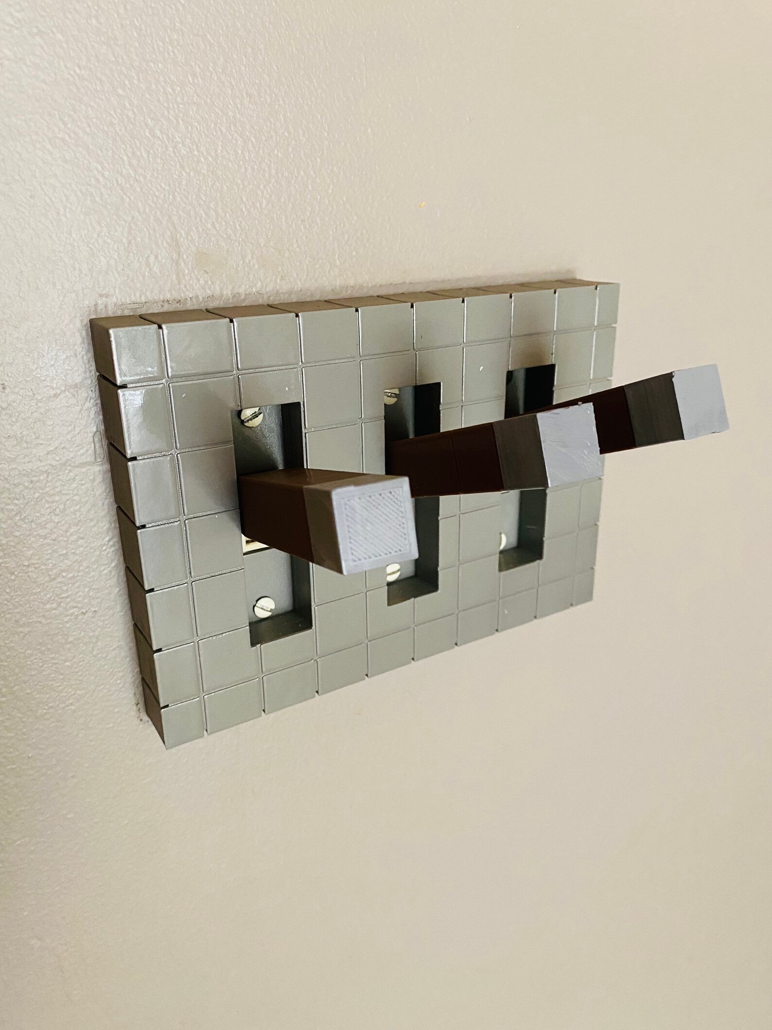 Minecraft-inspired Lever Triple Light Switch Plate - Etsy