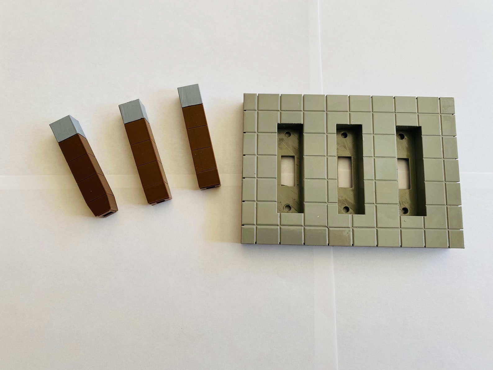 Minecraft-inspired Lever Triple Light Switch Plate - Etsy