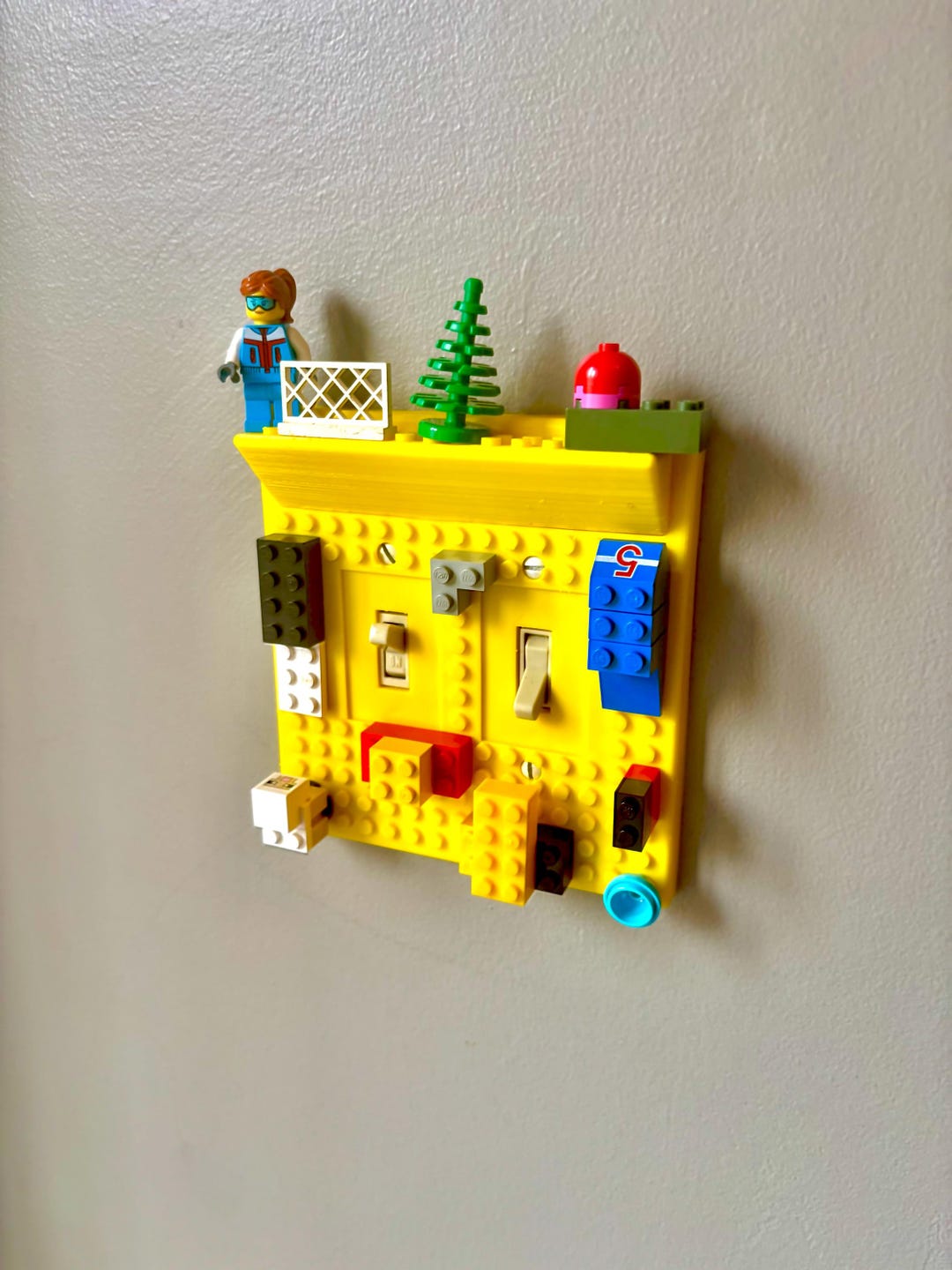 Brick Light Double Switch Plate Cover Lego-compatible - Etsy