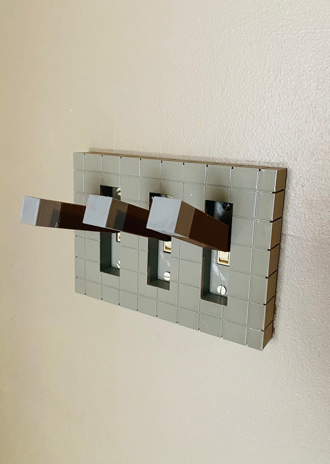 Minecraft-inspired Lever Triple Light Switch Plate - Etsy