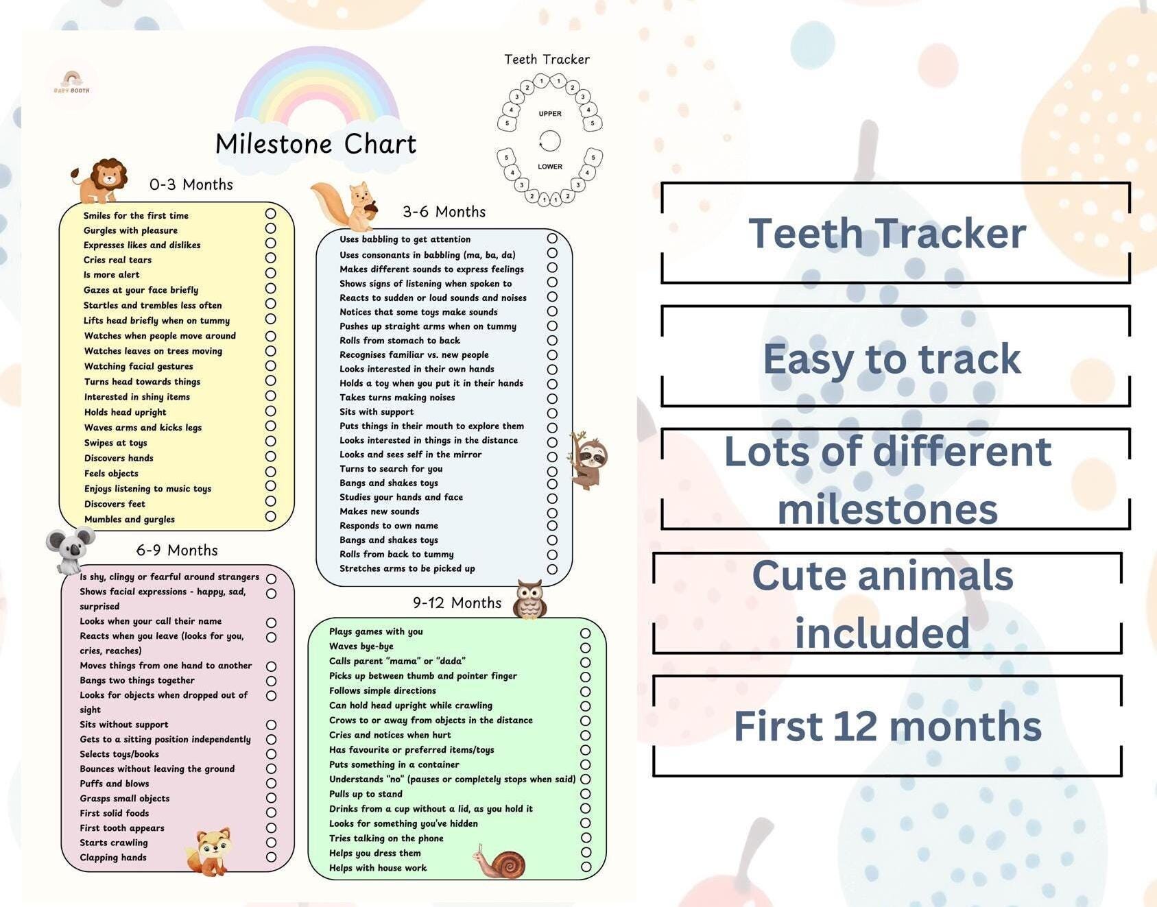 Cuadro Imprimible De Hitos Del Desarrollo Indicadores Del Desarrollo