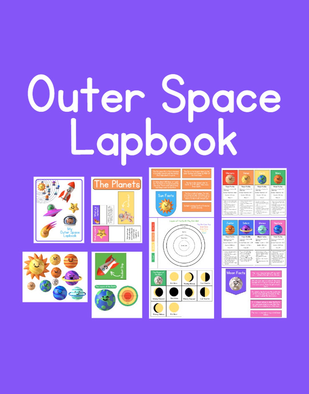 Outer Space Lapbook Printable Solar System Lapbook Printable - Etsy