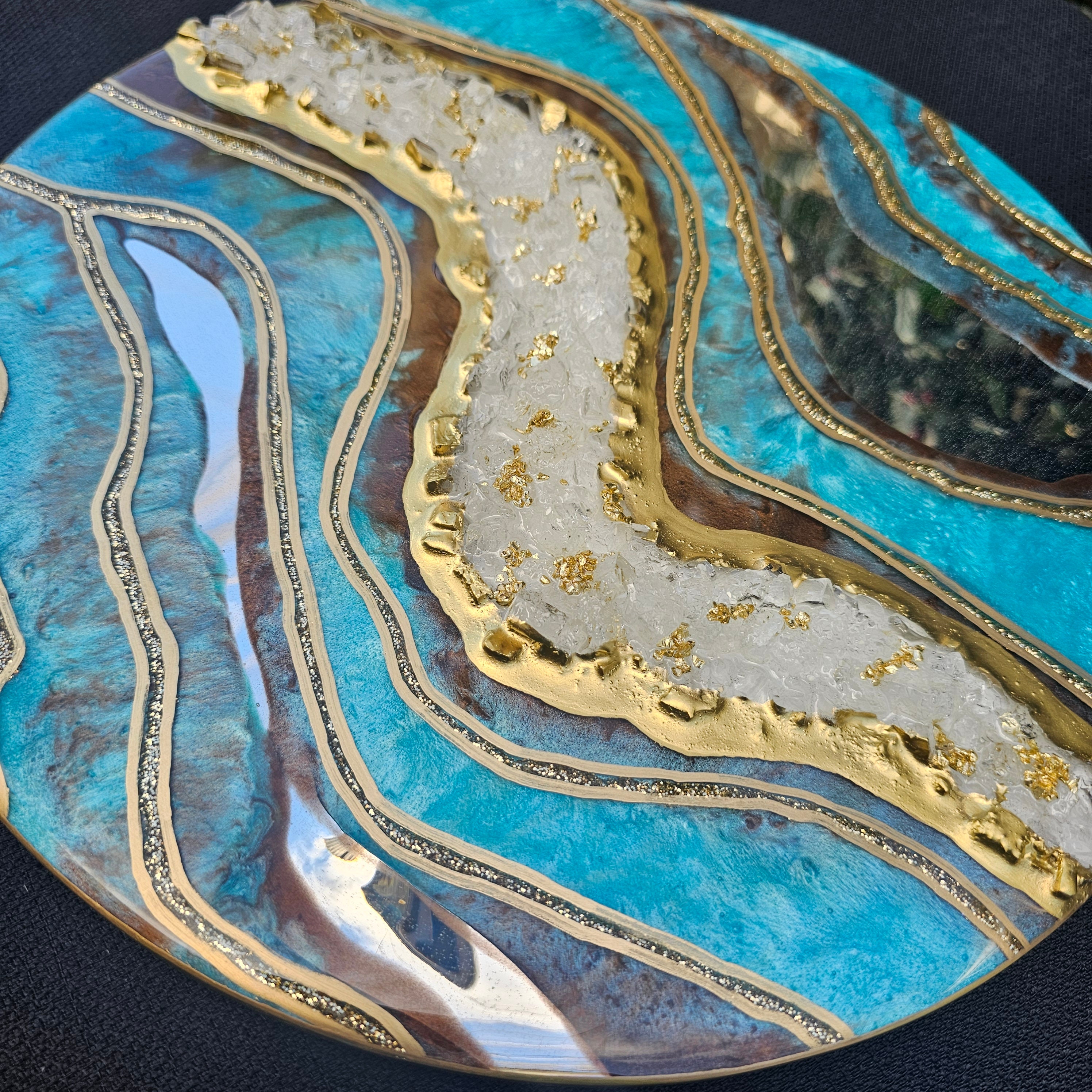 Circle Geode Painting / Geode Art / Geode Resin Art / Resin Painting ...