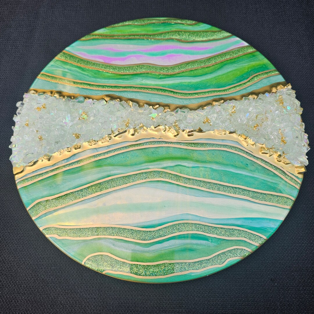 Circle Geode Painting / Geode Art / Geode Resin Art / Resin Painting ...