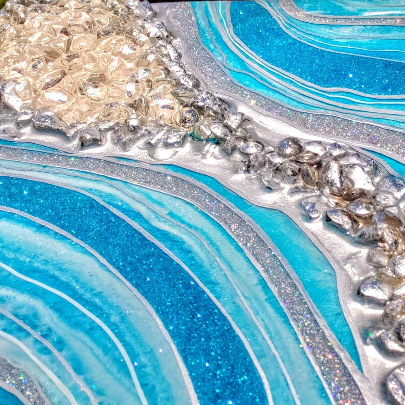 Geode Painting / Geode Art / Geode Resin Art / Resin Painting / 12x12 ...