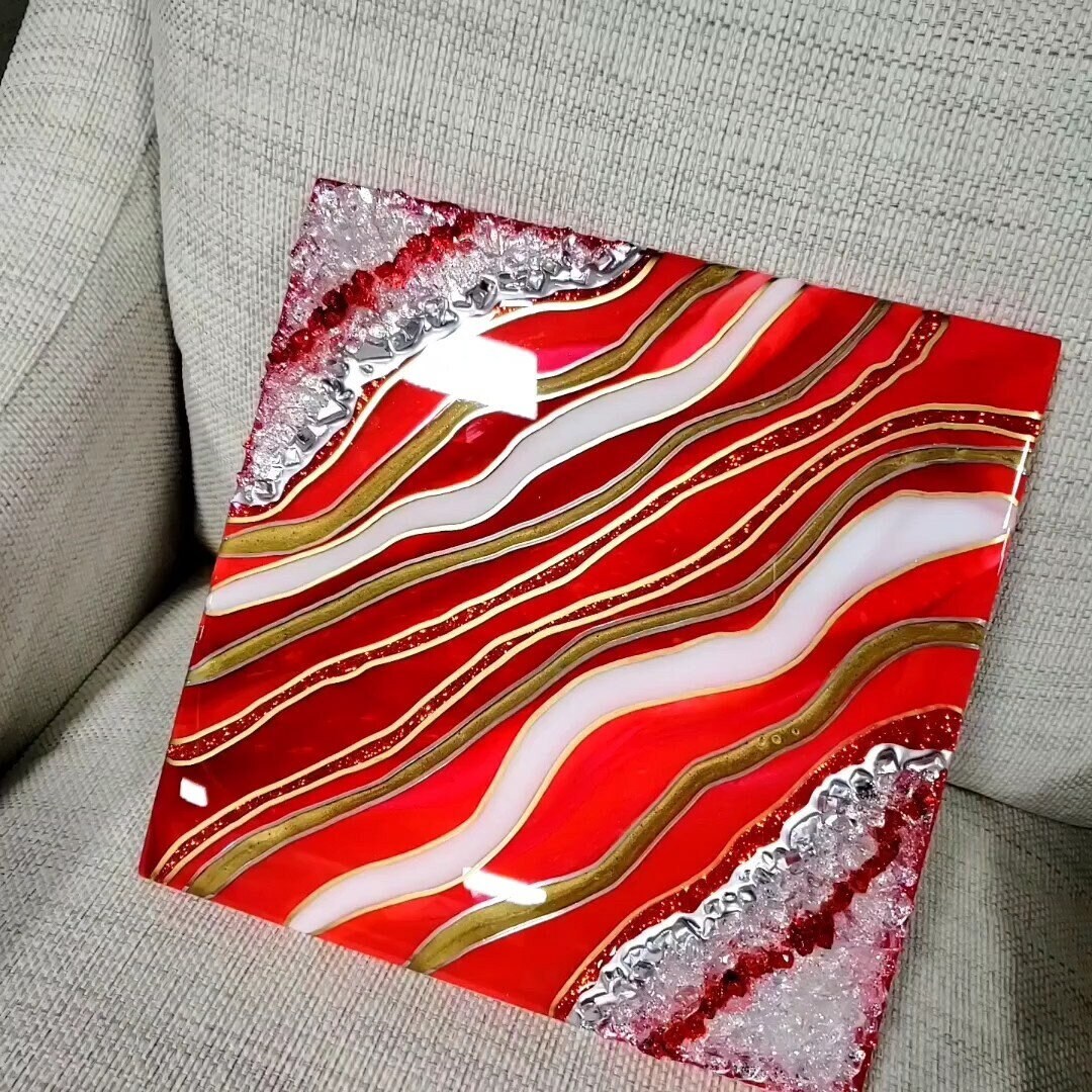 Geode Painting / Geode Art / Geode Resin Art / Resin Painting / 12x12 ...