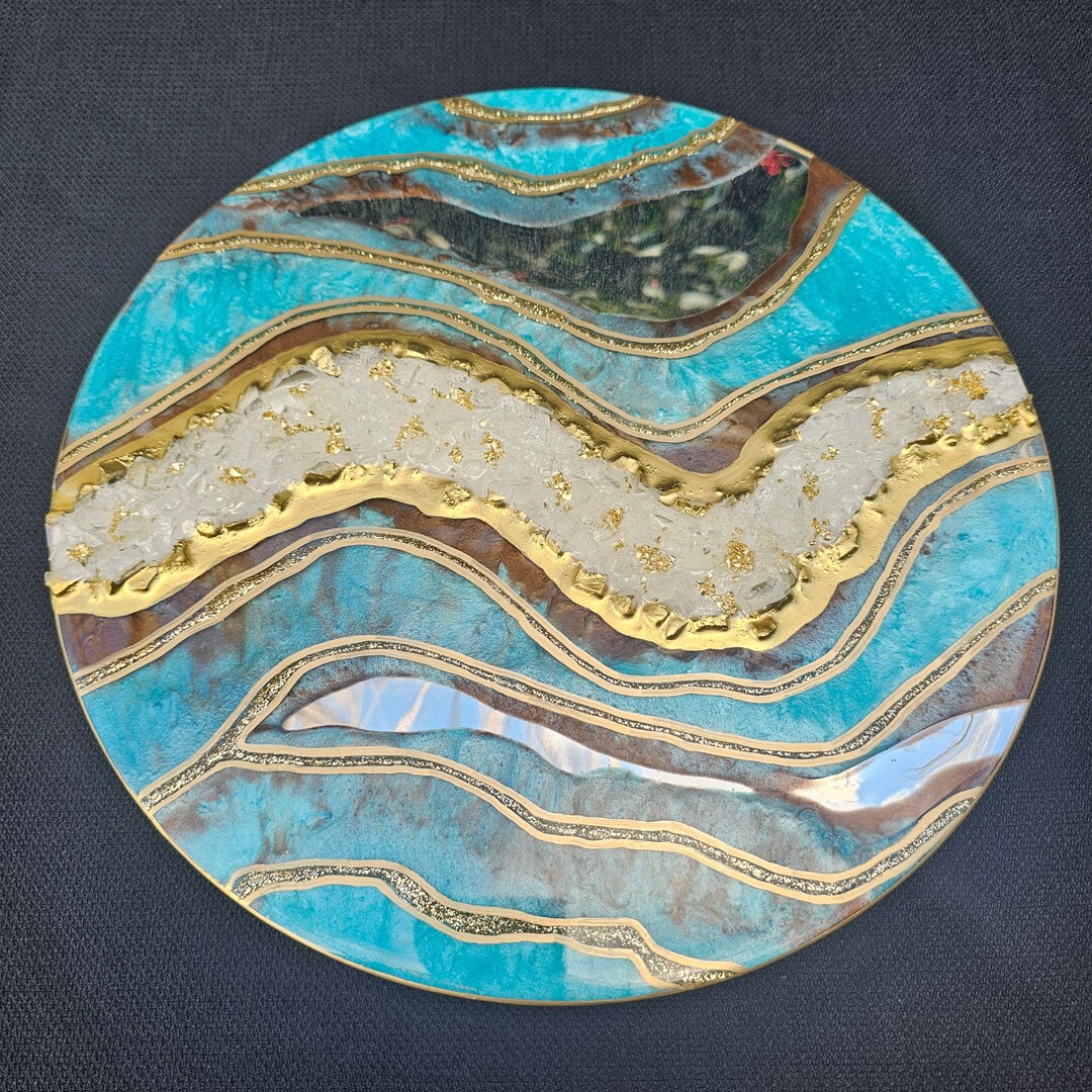 Circle Geode Painting / Geode Art / Geode Resin Art / Resin Painting ...