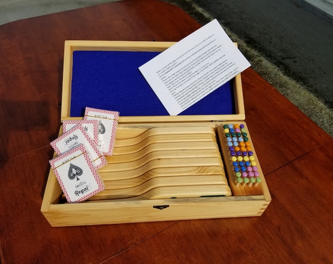 Handmade Jokers and Pegs Game: Oak or Pine Wood, 8-player With Storage ...