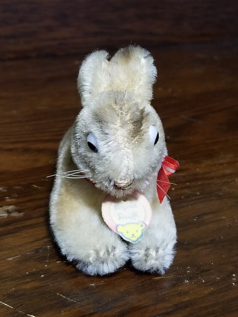 Vintage original Steiff Lying Rabbit | Etsy