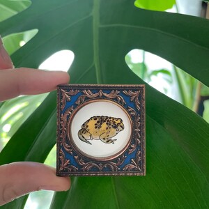 Tiny Framed Toad Print - Etsy