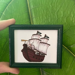 Pirate Snail Mini Print in Frame - Etsy