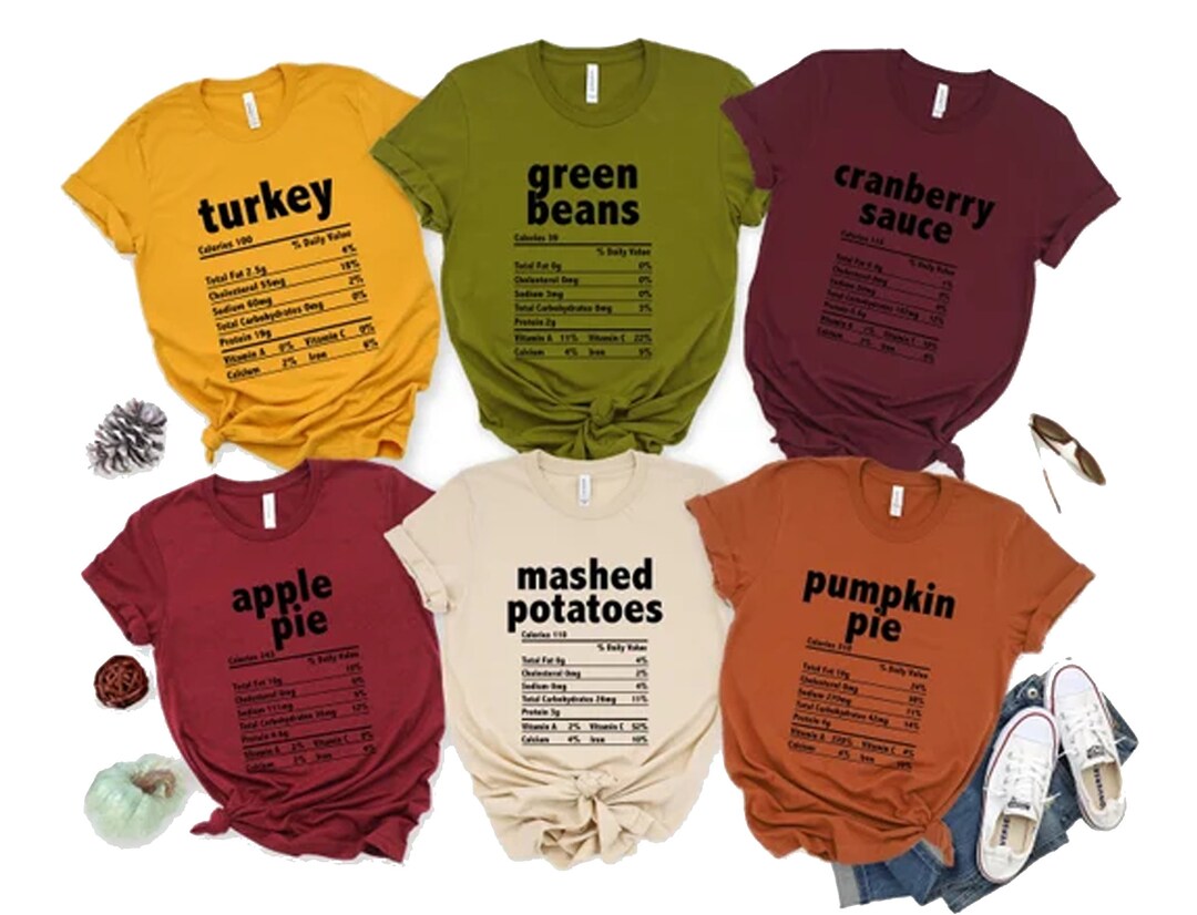 Thanksgiving Nutrition Label Food Label Bundle PNG DIGITAL DOWNLOAD for ...