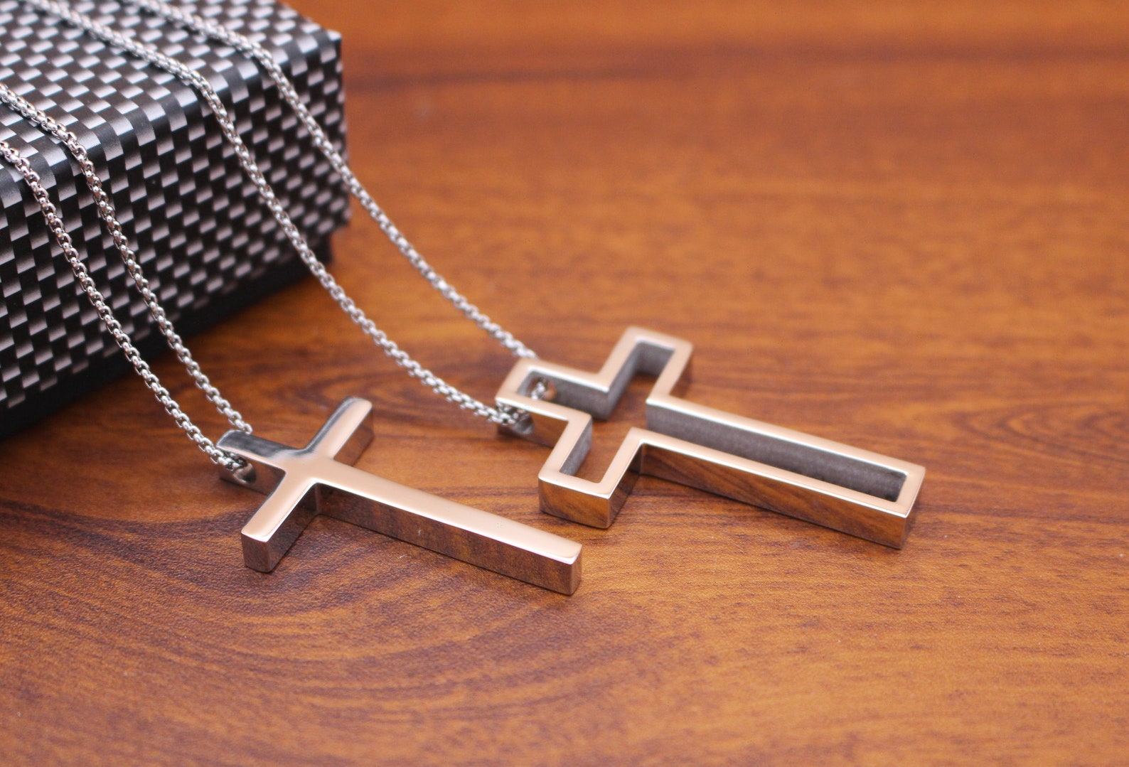 Couples Cross Faith Necklace, His and Hers Cross Necklace, Religious ...