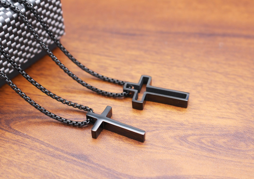 Couples Cross Faith Necklace, His and Hers Cross Necklace, Religious ...