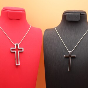 Couples Cross Faith Necklace, His and Hers Cross Necklace, Religious ...