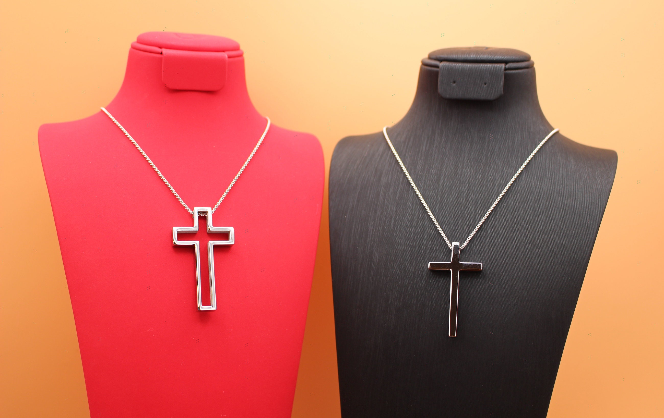 Couples Cross Faith Necklace, His and Hers Cross Necklace, Religious ...