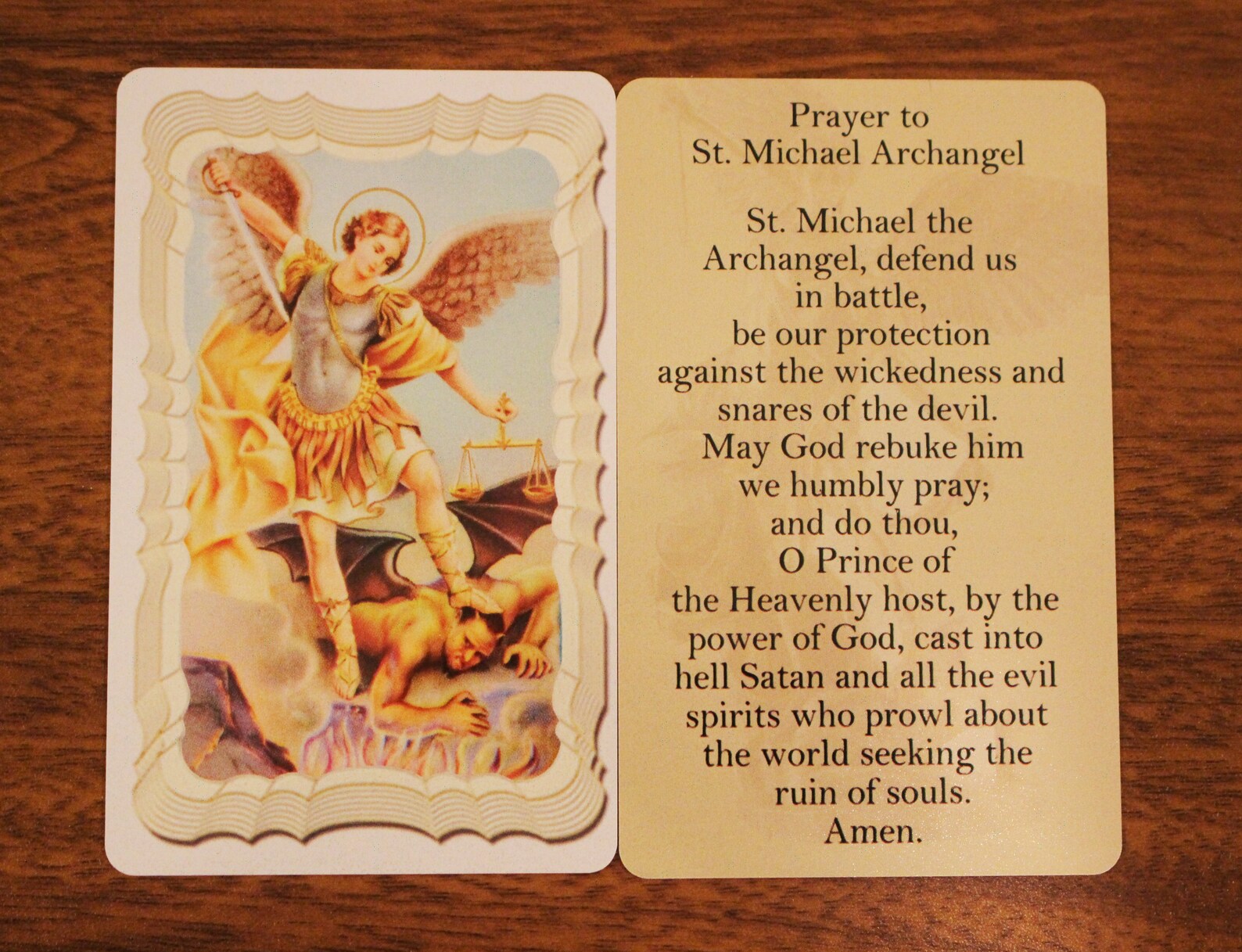 Saint Michael Prayer Cardsaint Michael the Archangel Holy - Etsy