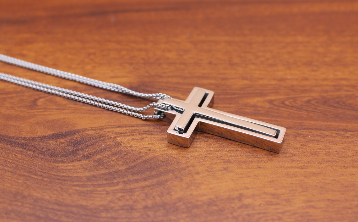 Couples Cross Faith Necklace, His and Hers Cross Necklace, Religious ...