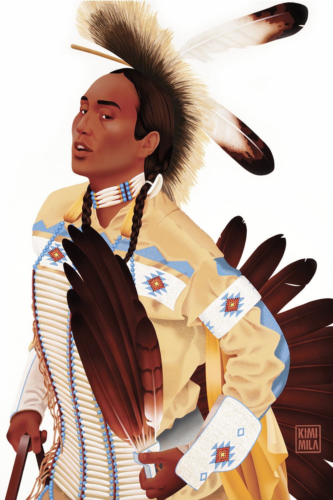 Sioux Grass Dancer Print - Etsy