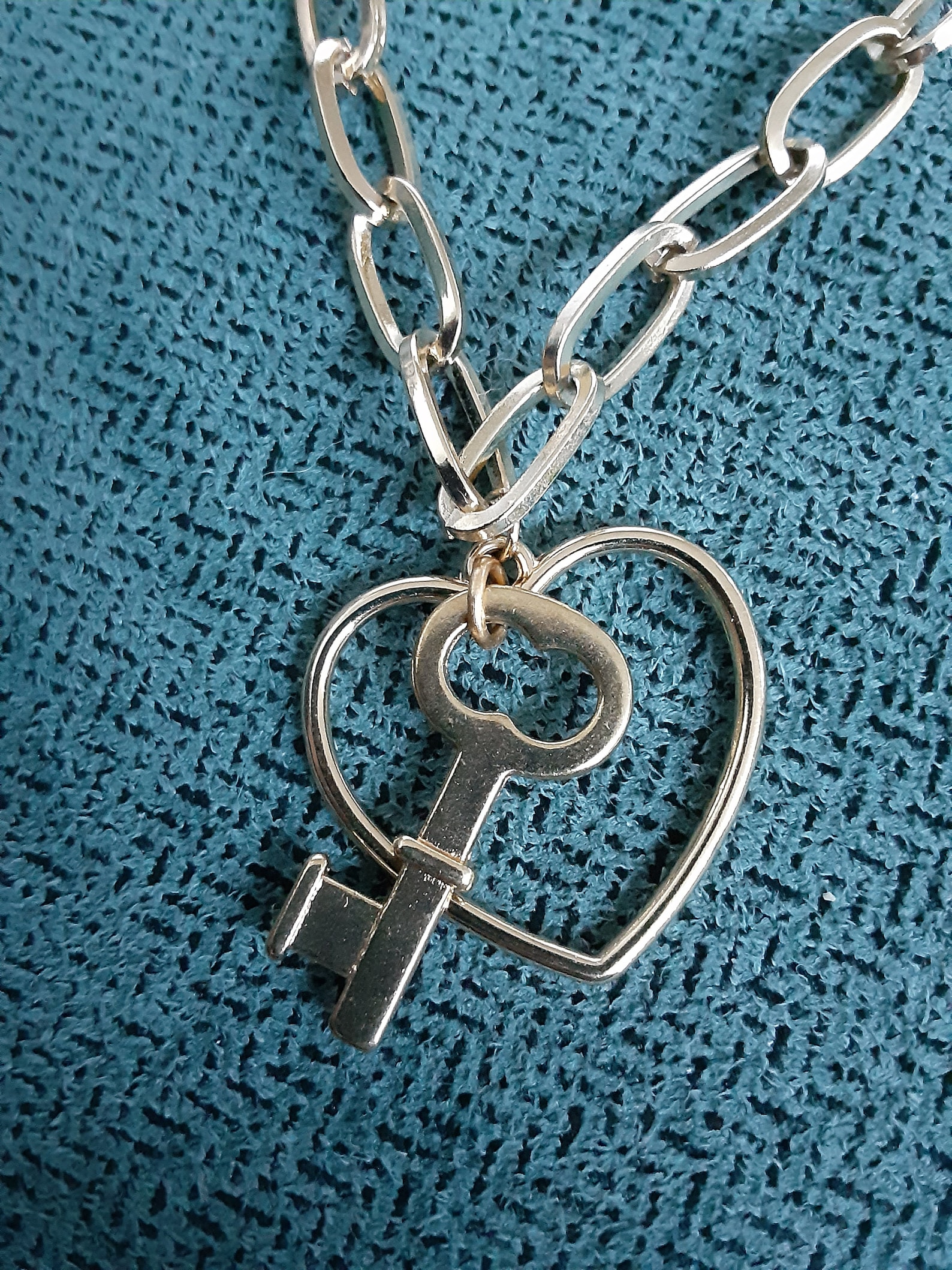 Key to Your Heart Gold Paperclip Chain Necklace - Modern - Etsy