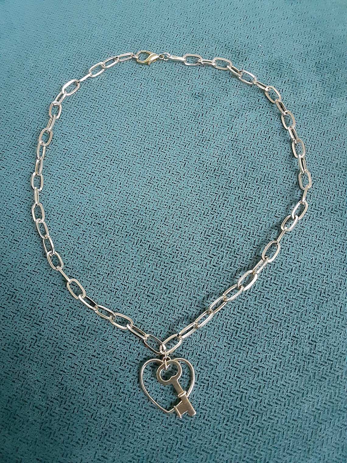 Key to Your Heart Gold Paperclip Chain Necklace - Modern - Etsy