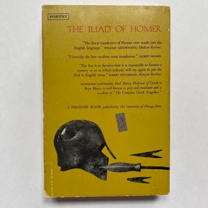 The Iliad of Homer Translated by Richard Lattimore 1970 Softcover ...