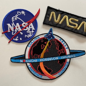 NASA Vintage Embroidered Patches Gold & Black Explorer Space Mission - Etsy