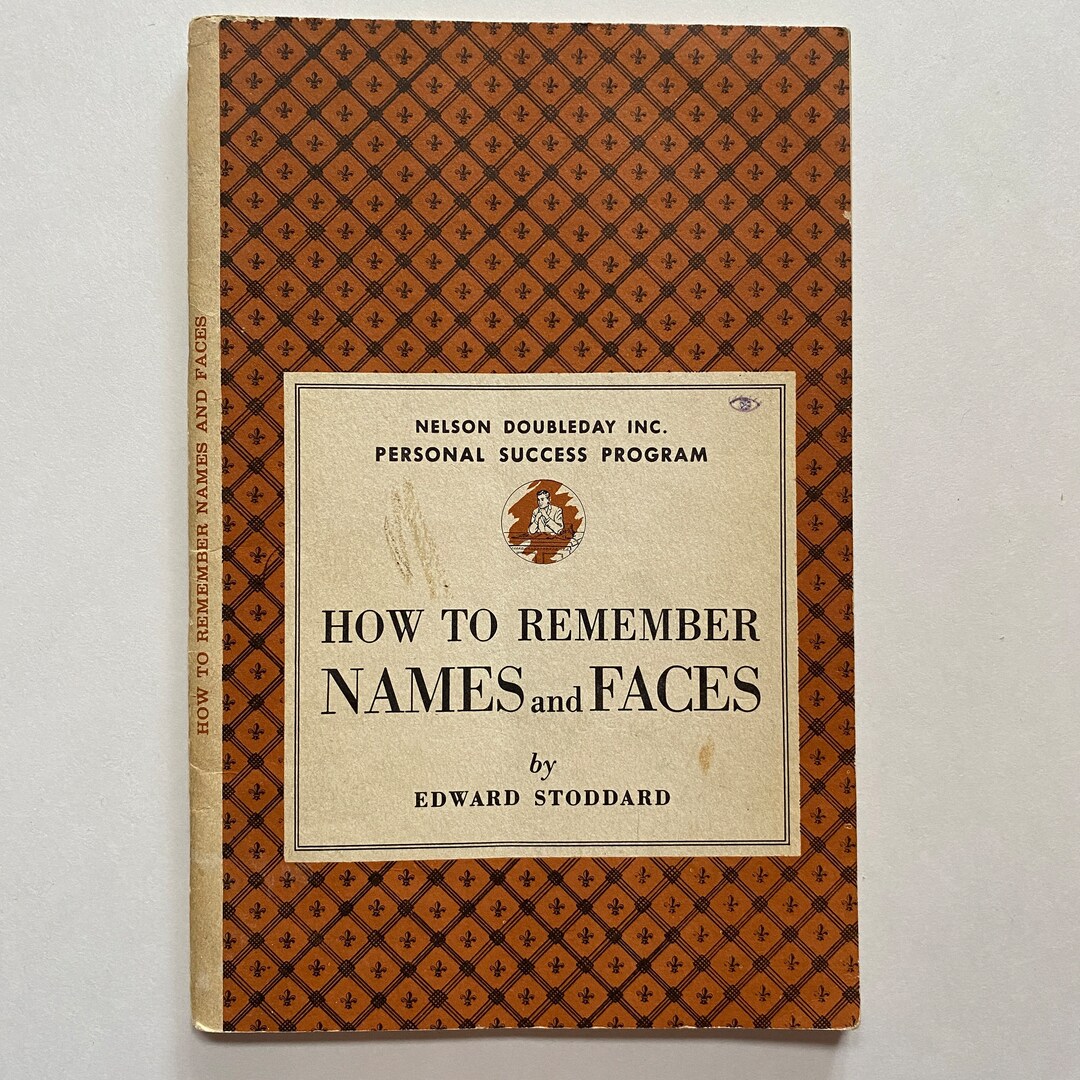 How to Remember Names and Faces by Edward Stoddard 1958 Paperback ...