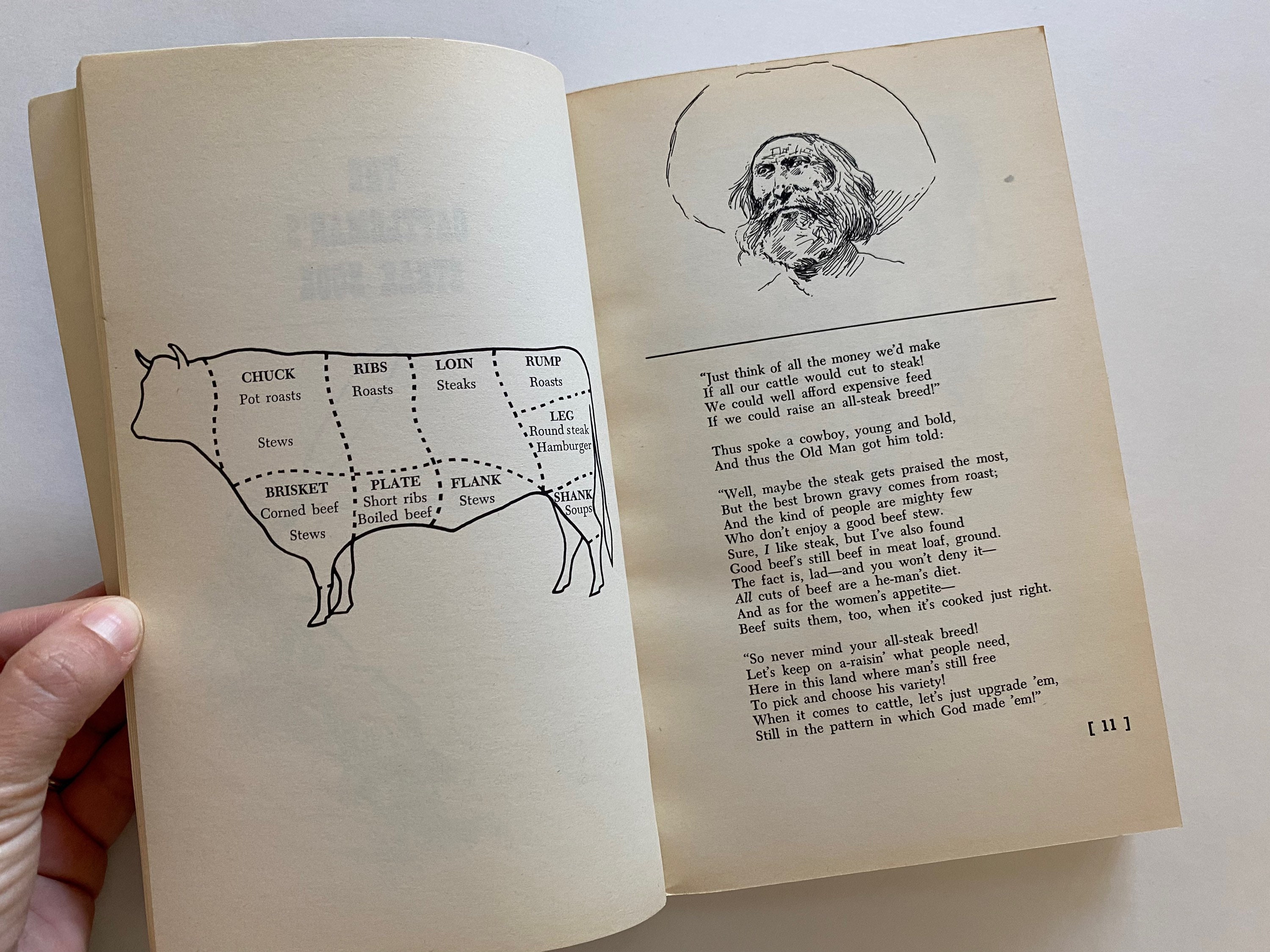 Cattleman’s Steak Book by Carol Truax & S. Omar Barker 1970 Recipes BBQ ...