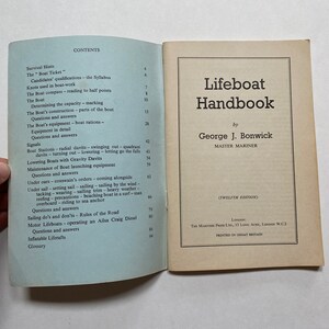 Lifeboat Handbook by George J. Bonwick – 1972 Softcover, 12th Edition ...