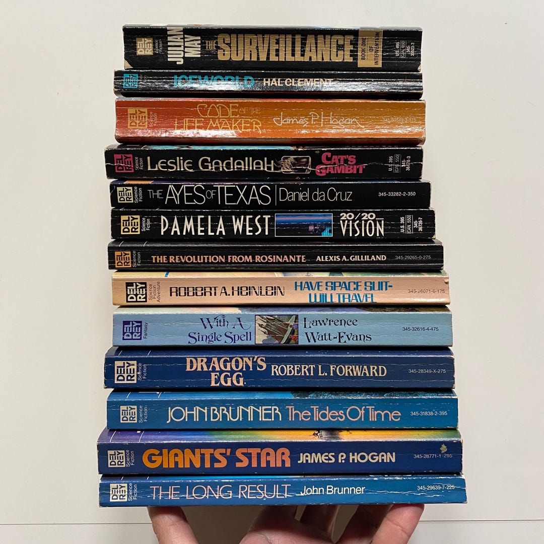 Del Rey Science Fiction Fantasy Book Collection 1980s-1990s Paperback ...