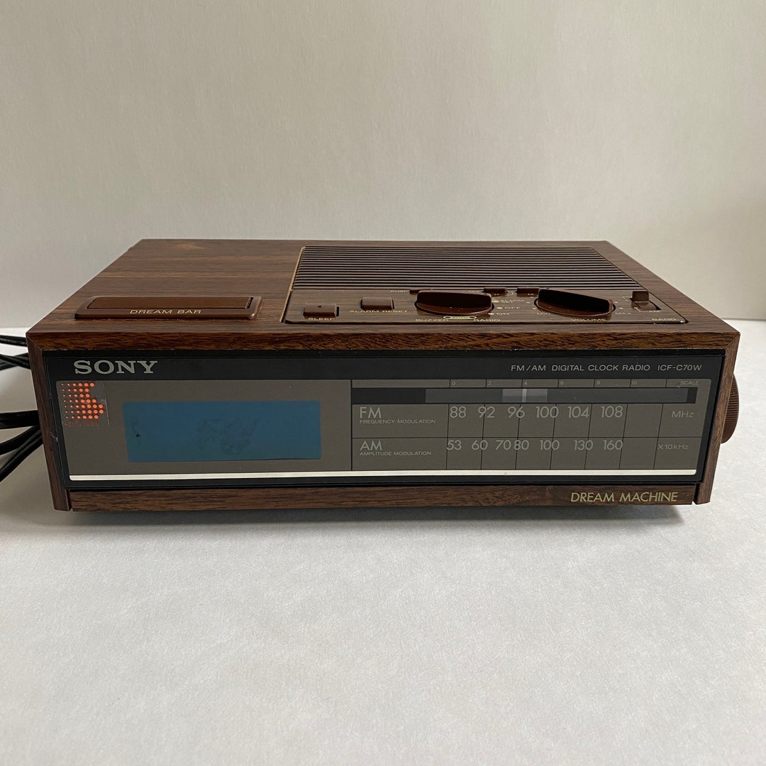 Vintage Sony Dream Machine Blue Digital Alarm Clock Radio ICF-C6W ...