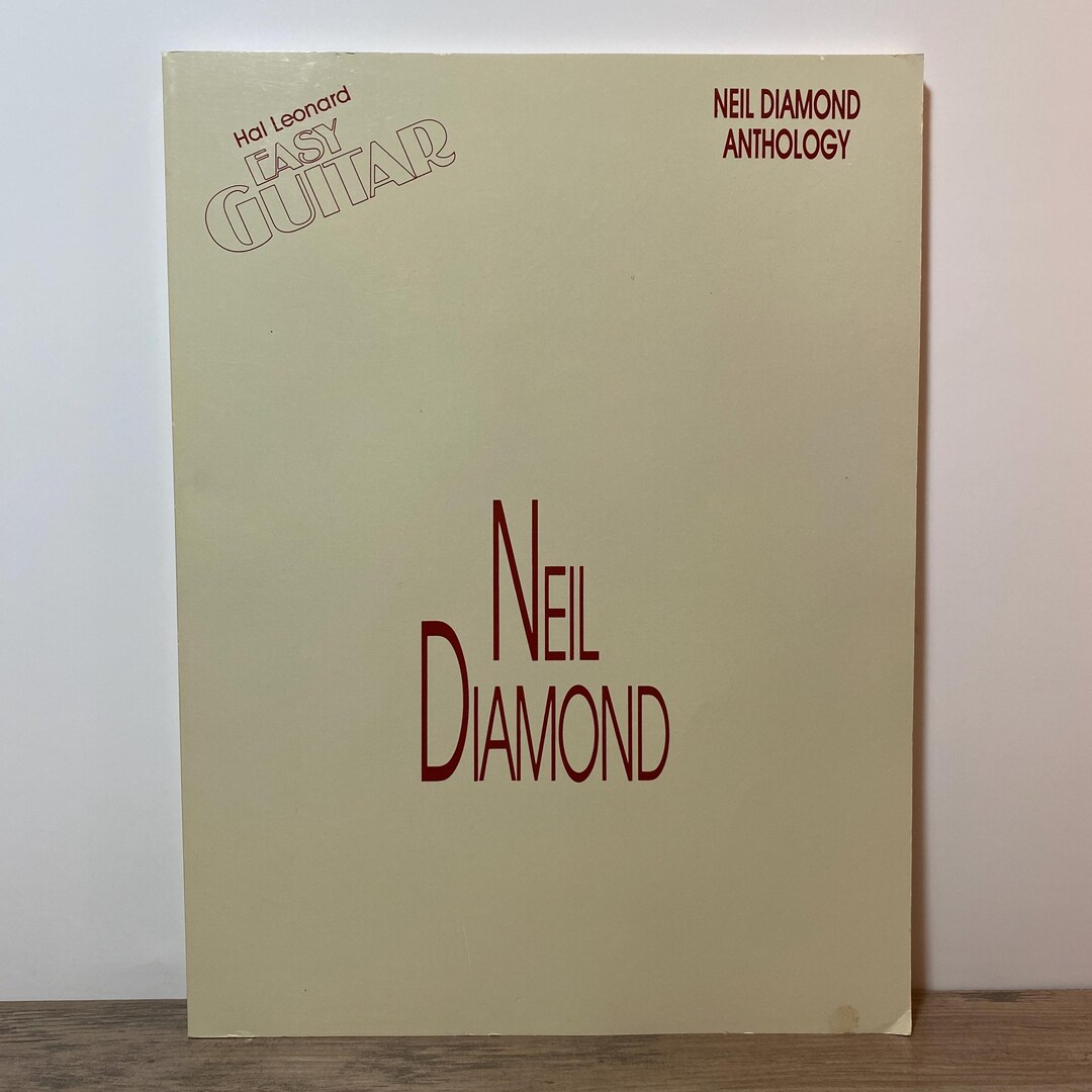 Neil Diamond Anthology 1984 Softcover Hal Leonard Easy Guitar Vintage ...