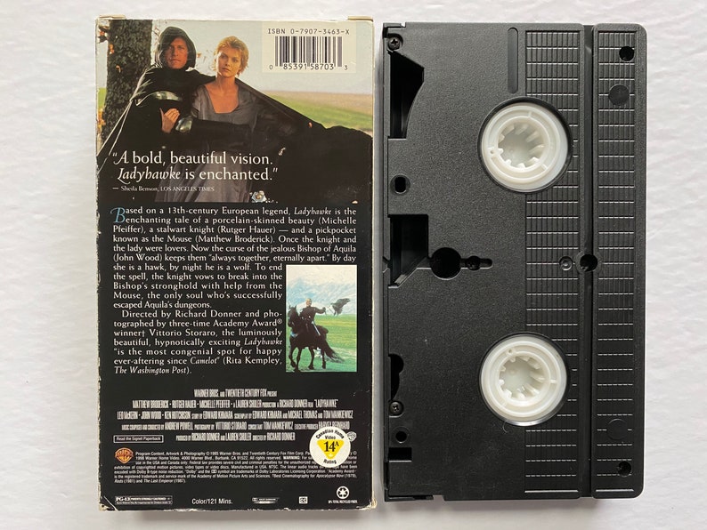 Ladyhawke 1985 VHS Vintage Video Cassette Tape Tested Working - Etsy