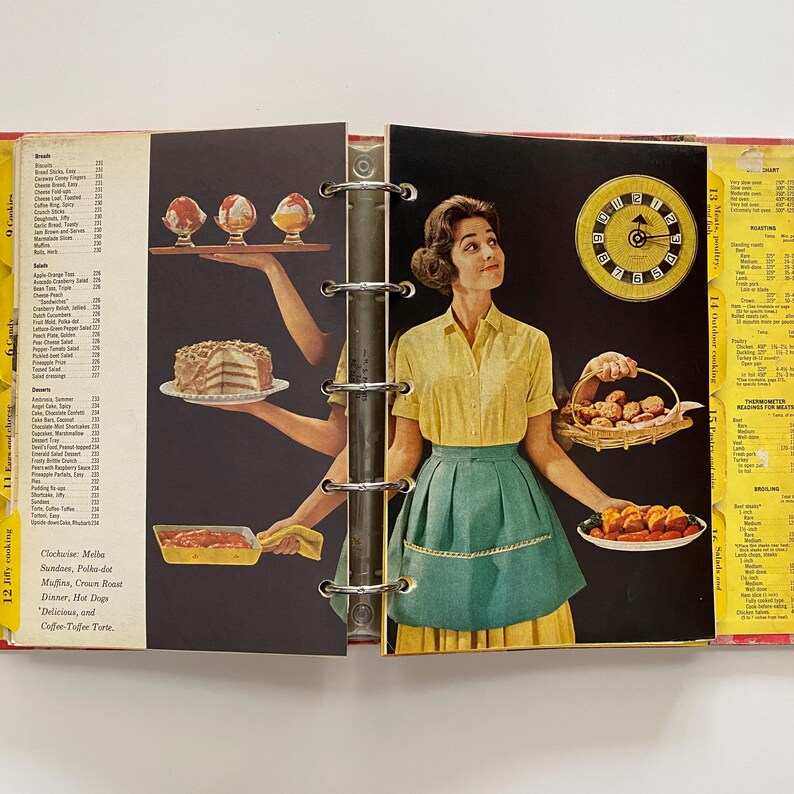 Better Homes and Gardens Cook Book 1950s Hardcover Binder Metal Ringed ...