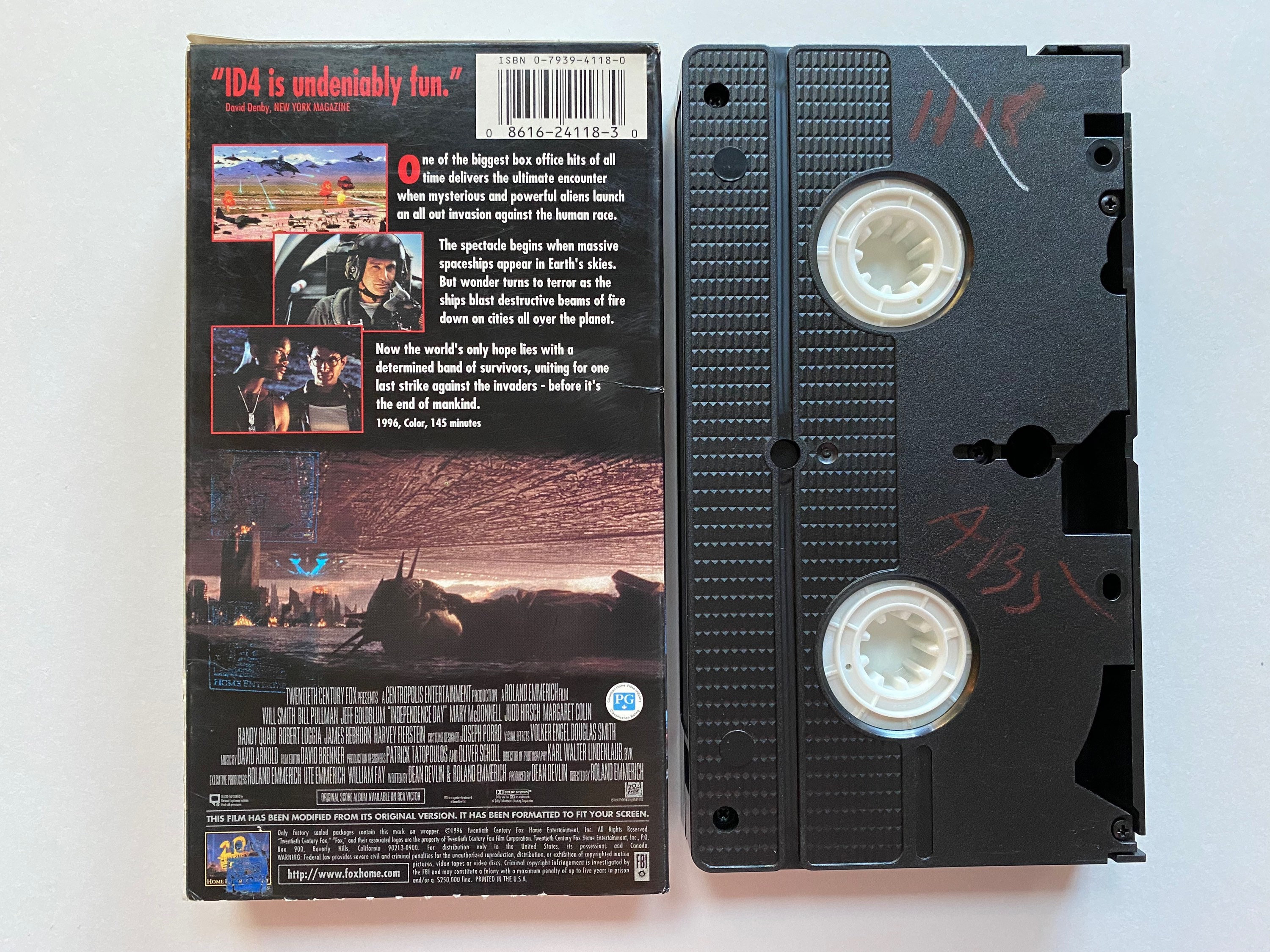 Independence Day VHS 1996 Video Cassette Tape Tested Working - Etsy