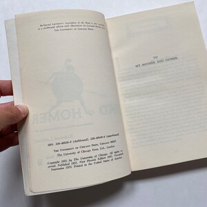 The Iliad of Homer Translated by Richard Lattimore 1970 Softcover ...