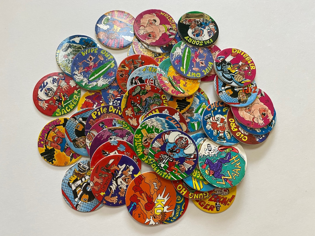 Pogs 1990's Sports Hobbies and Recreation Milk Caps Random Game Pieces ...
