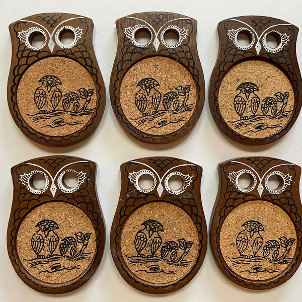 Owl Coasters - Etsy