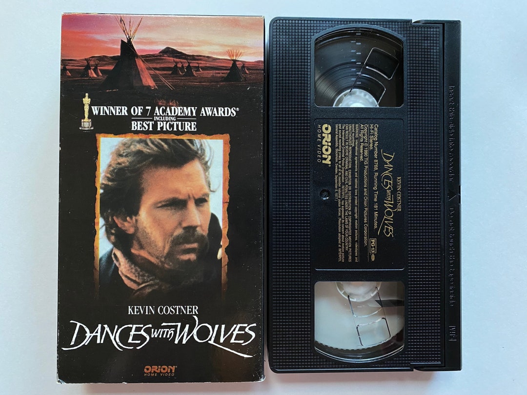 Dances With Wolves 1990 VHS Video Cassette Tape Kevin Costner Western ...