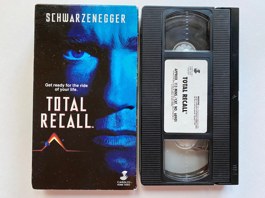 Total Recall 1990 VHS Video Cassette Tape Tested Working Schwarzenegger ...
