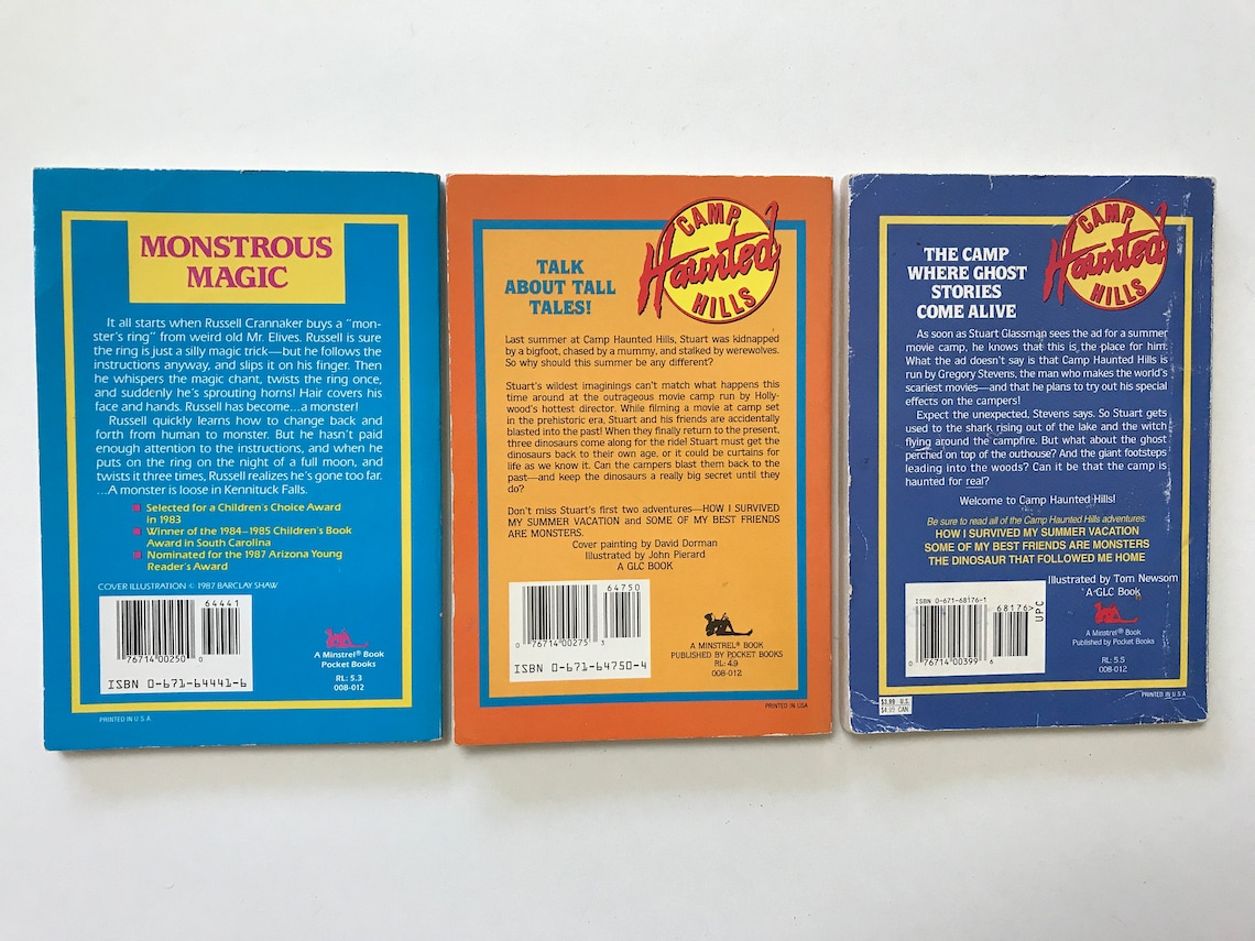 Bruce Coville 3 Books: the Monster's Ring the Dinosaur - Etsy