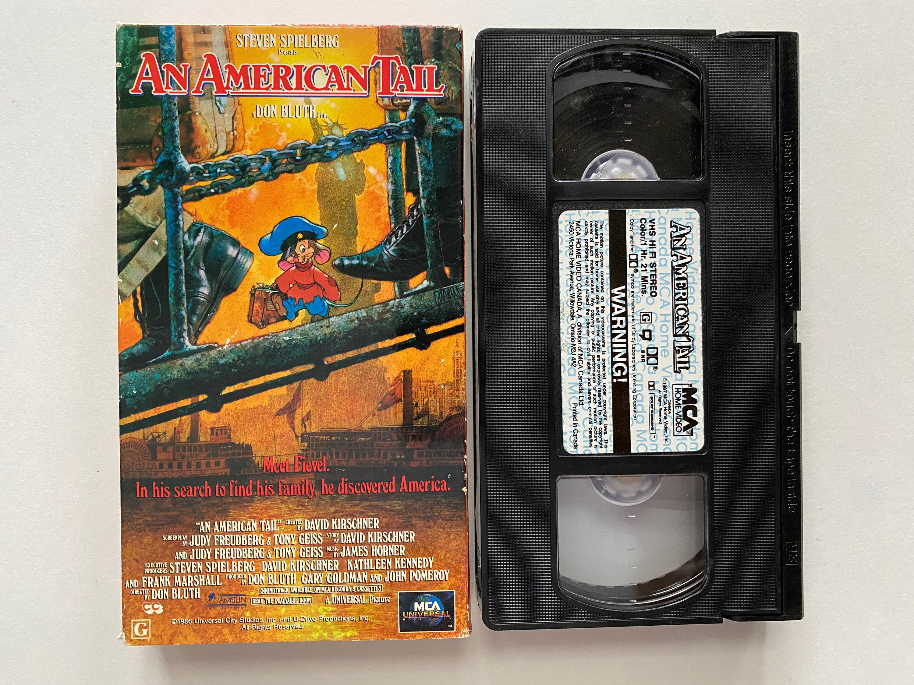 An American Tail 1986 VHS Video Cassette Tape Don Bluth Steven - Etsy