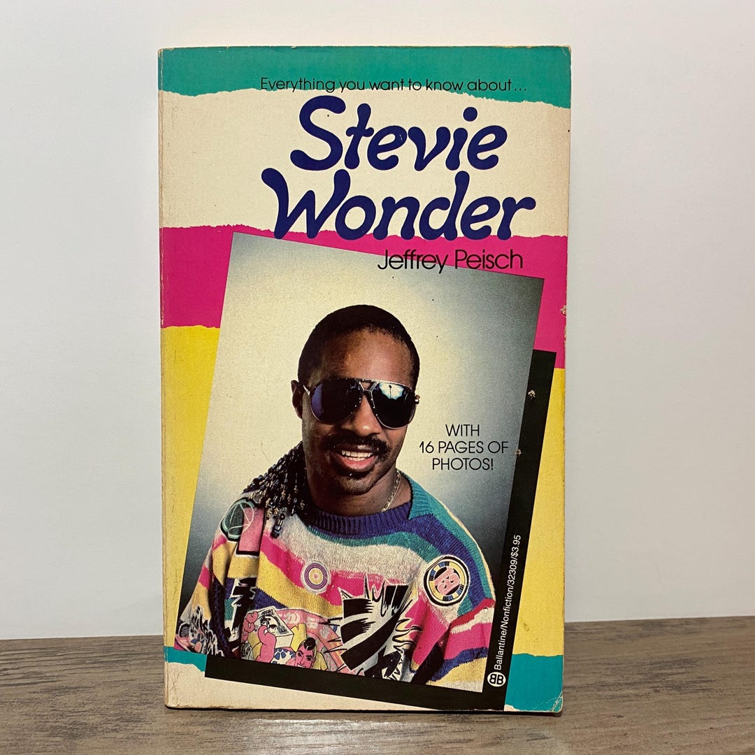 Stevie Wonder Book 1985 Jeffrey Peisch Ballantine Paperback First ...