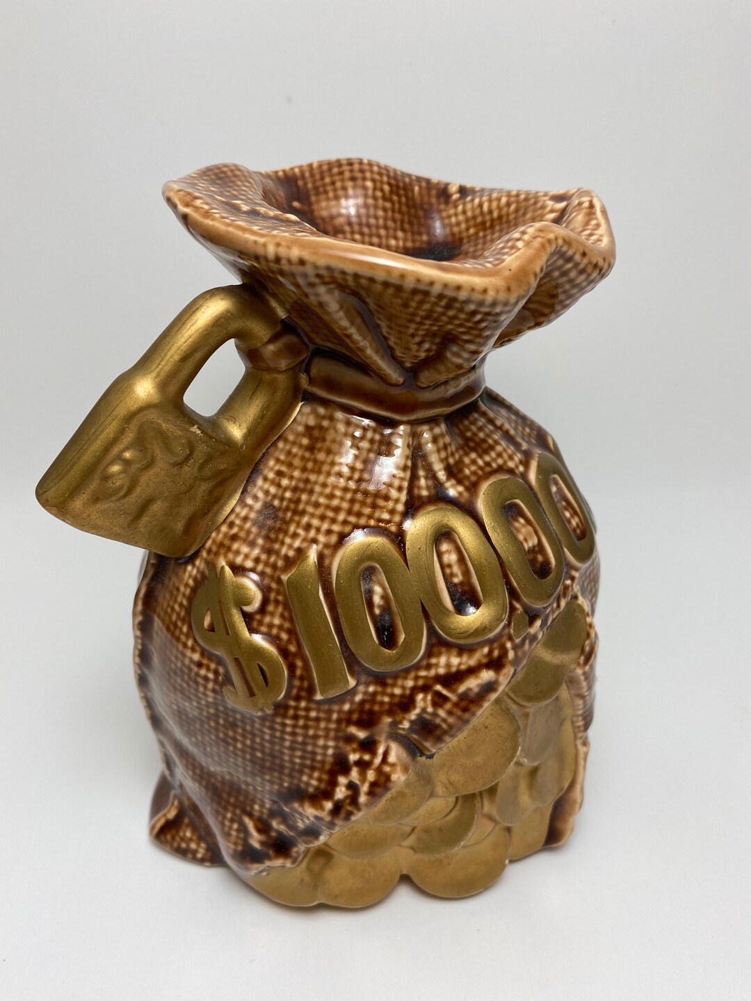 Money Bag Coin Bank 100000 Dollars Quirky Ceramic Made in Japan Vintage ...