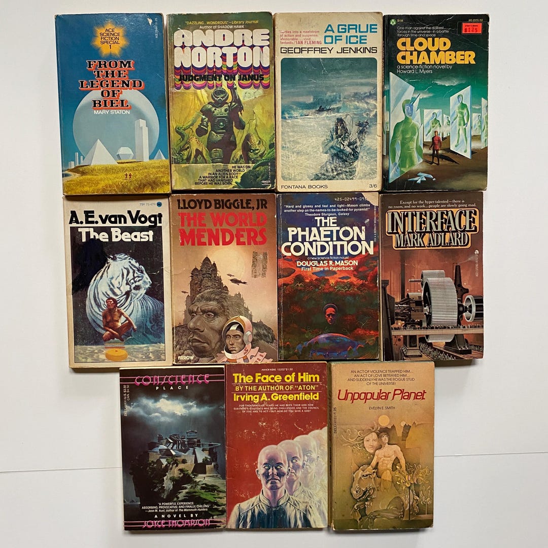 Random Science Fiction Collection 1970s-1980s Paperback Lot of 11 Books ...